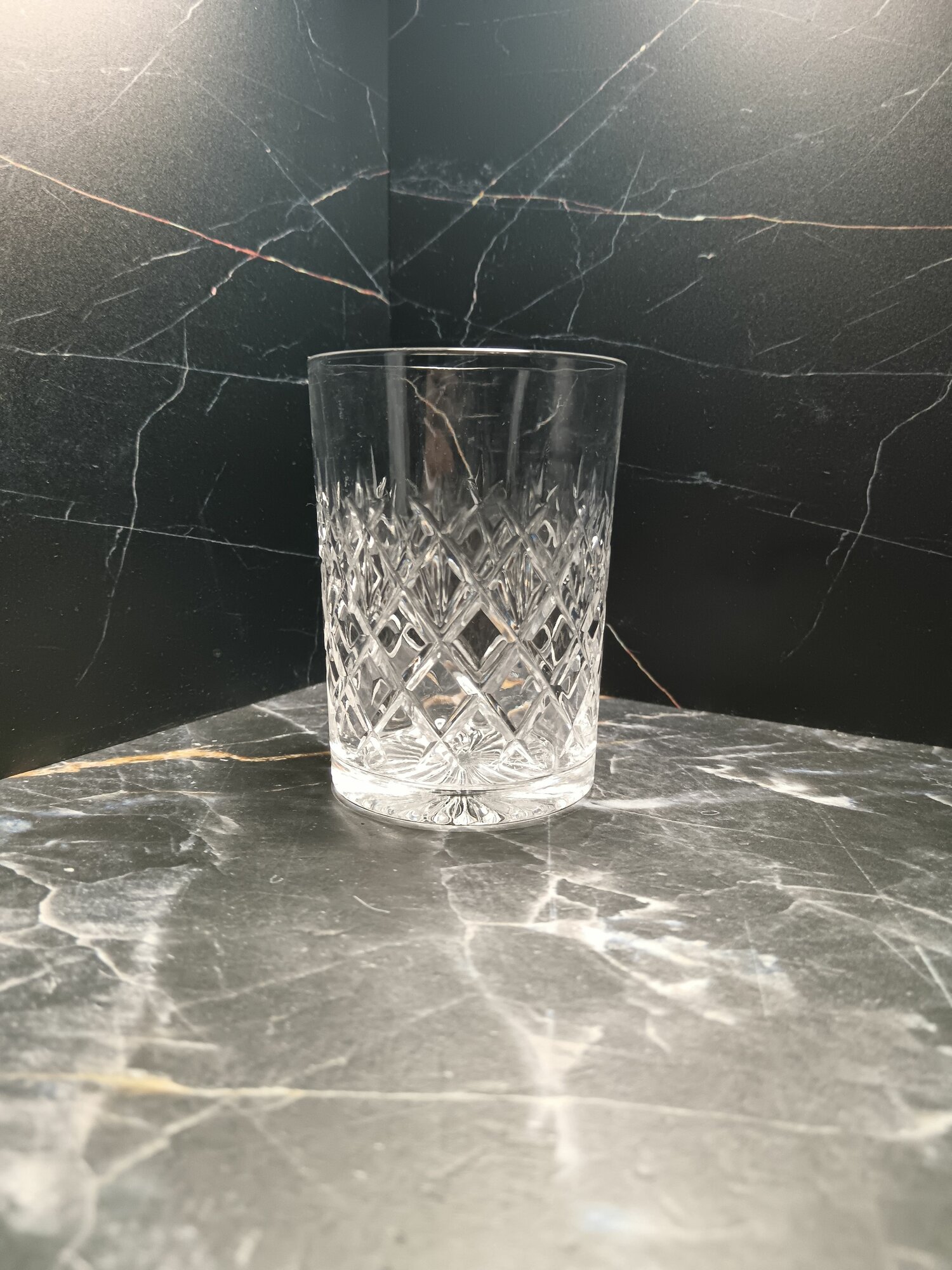 Хрустальных стакан с геометрическим рисунком, винтаж СССР