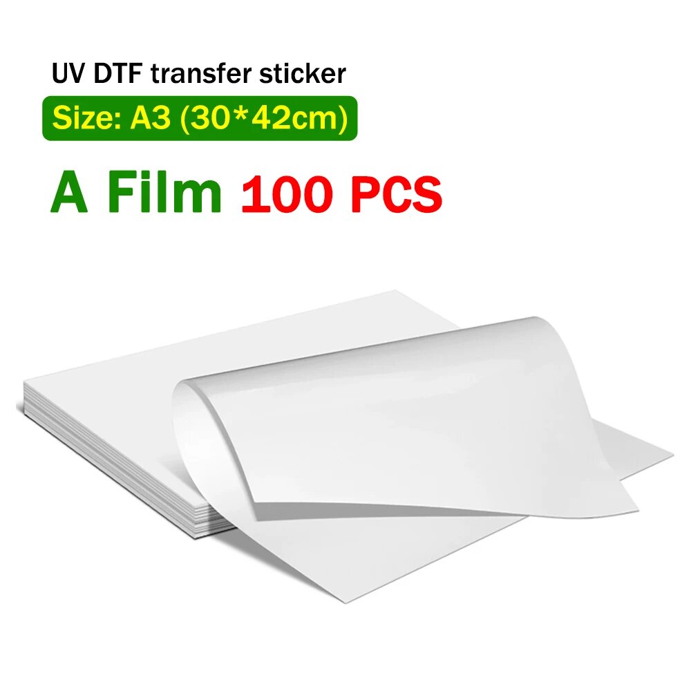 UV DTF пленка AB для УФ принтеров A Film A3 100PCS