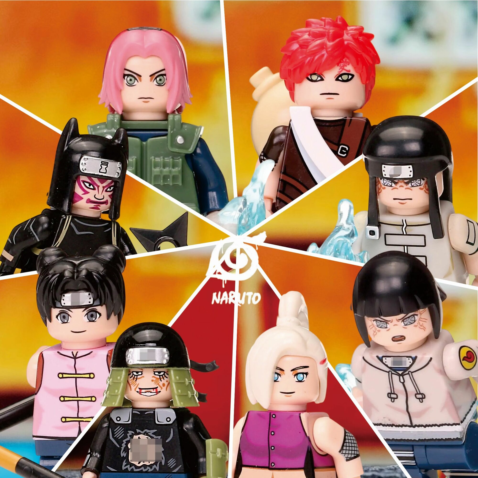 Naruto/Набор игрушки минифигурки аниме Наруто 8 шт/конструктор совместимый с лего/конструктор Наруто