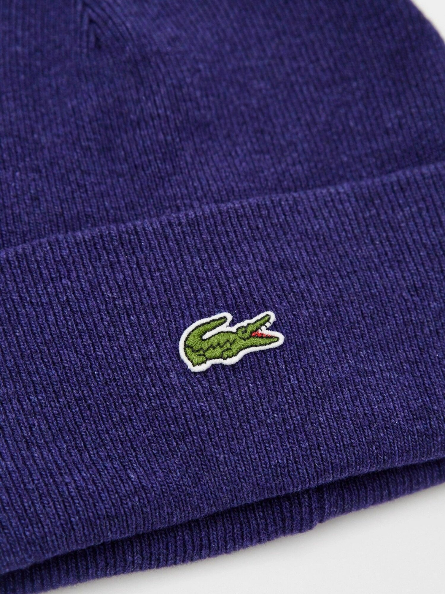 Шапка-бини LACOSTE Осень-зима 2025 для мужчин и женщин, размер TTU, фиолетовый — фото 1