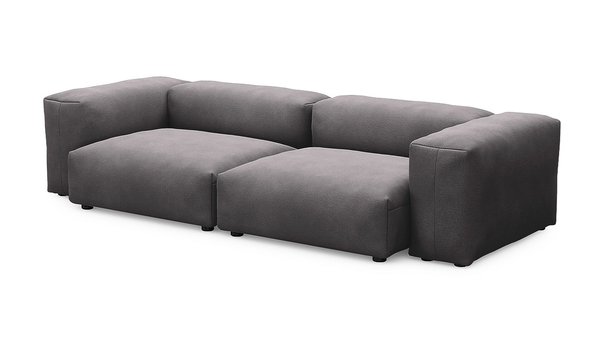 Диван Фиджи двухсекционный (большой) Velutto 19 NOW 273x116x62 см, коричневый Велютто, нераскладной Фиеста