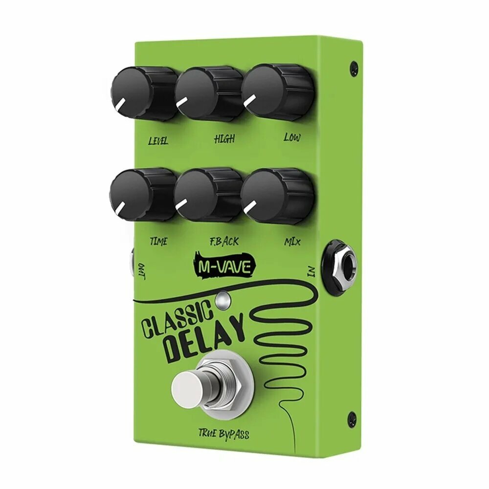 Педаль эффектов M-VAVE Classic Delay для гитары, для электрогитары и баса