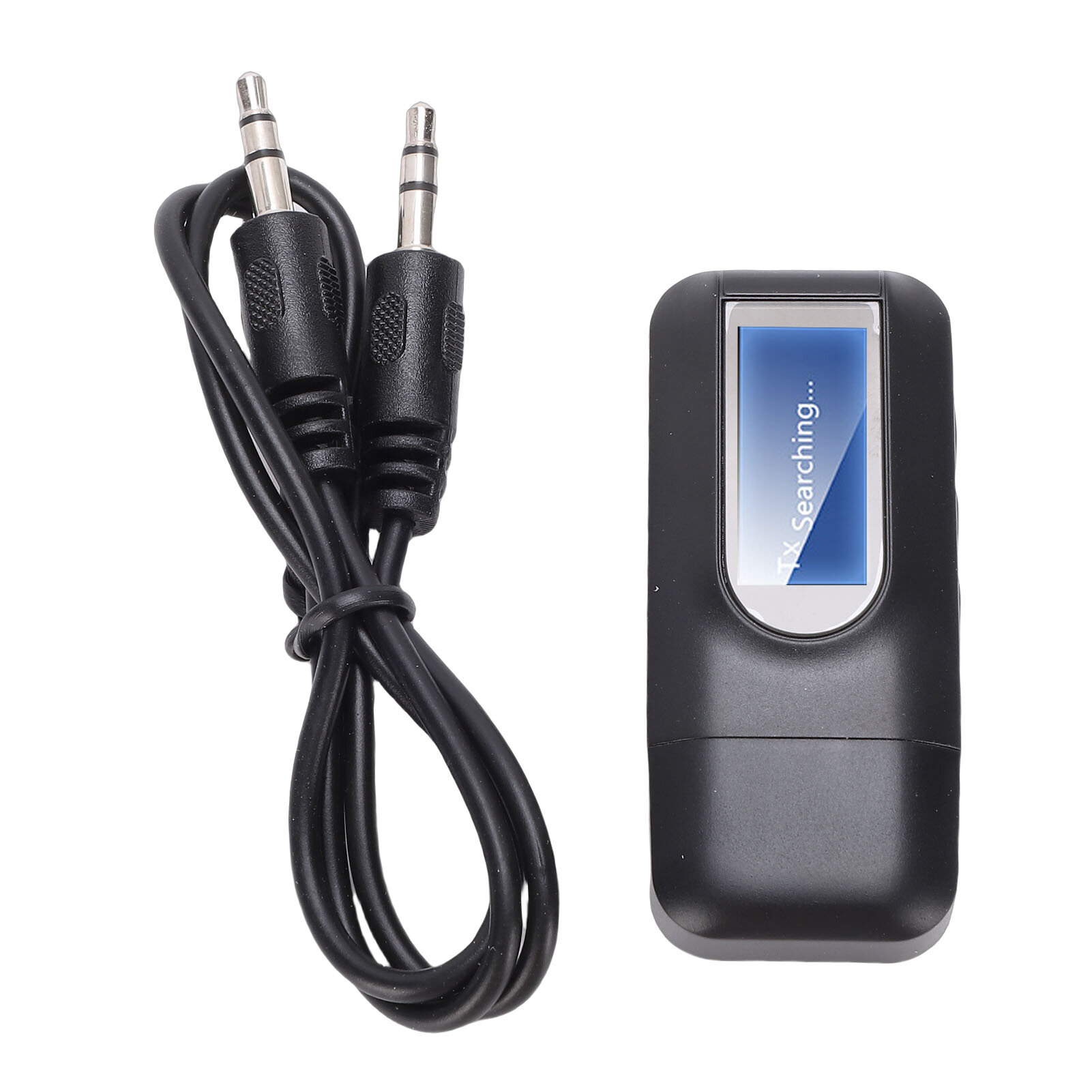 USB Bluetooth 5.0 передатчик-приемник беспроводной адаптер с низкой задержкой для автомобиля с ЖК-экраном 3,5 мм интерфейс с микрофоном с шумоподавлением