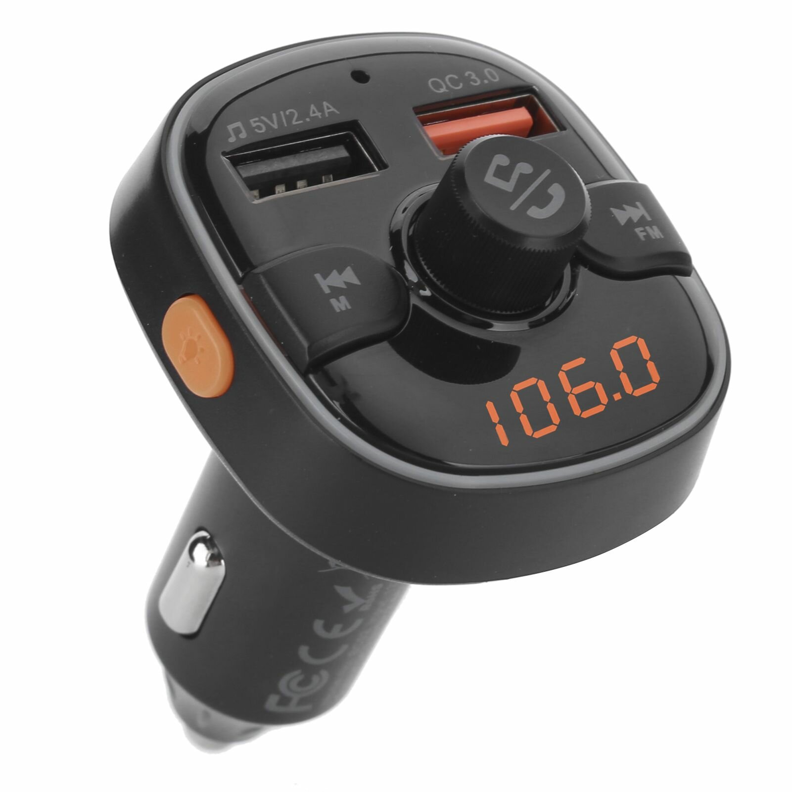 Fm-передатчик беспроводной Bluetooth 5.0 автомобильный mp3-плеер RGB рассеянный свет двойная зарядка через USB