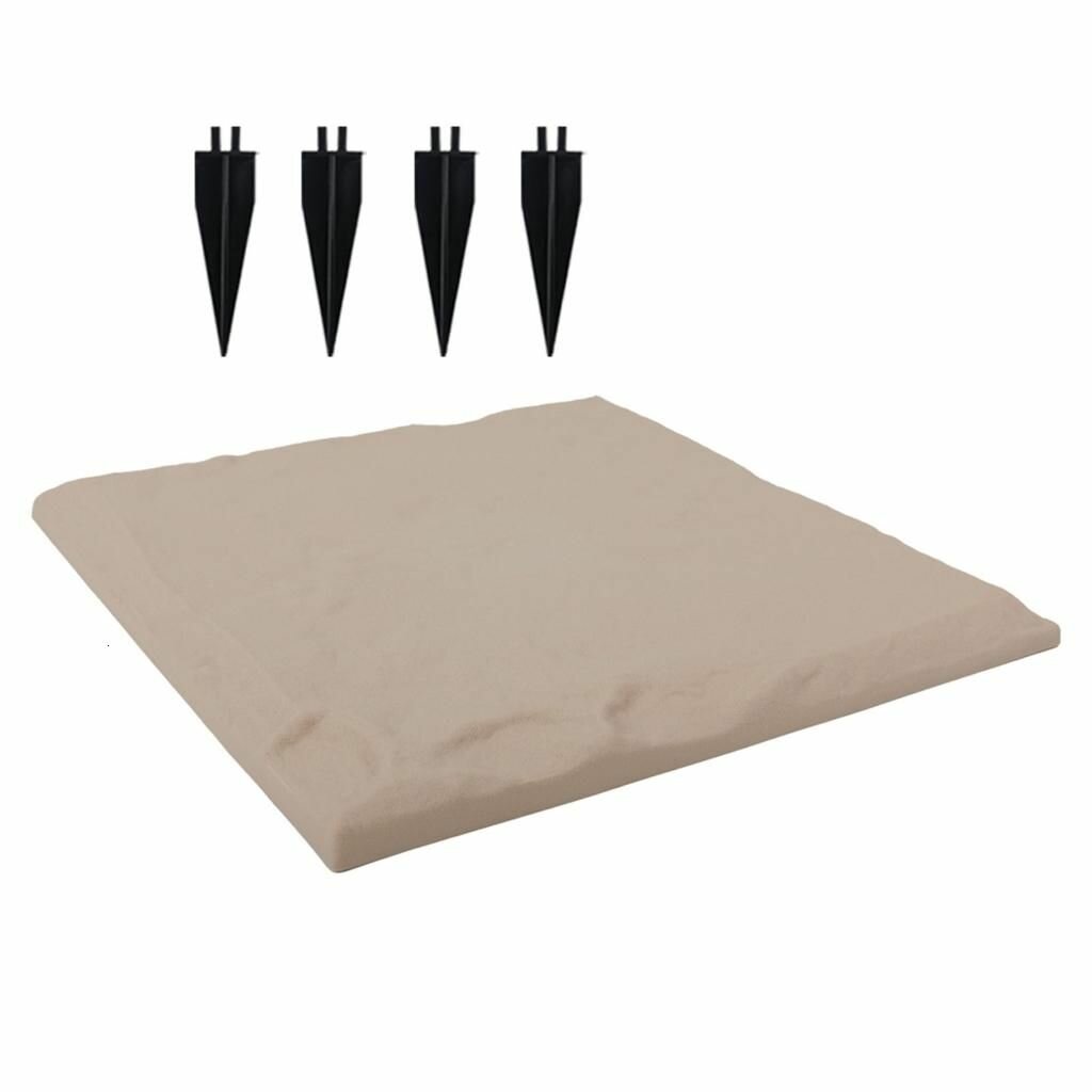 Плитка для садовых дорожек с устойчивостью к погодным условиям, кремовый цвет - Квадратный