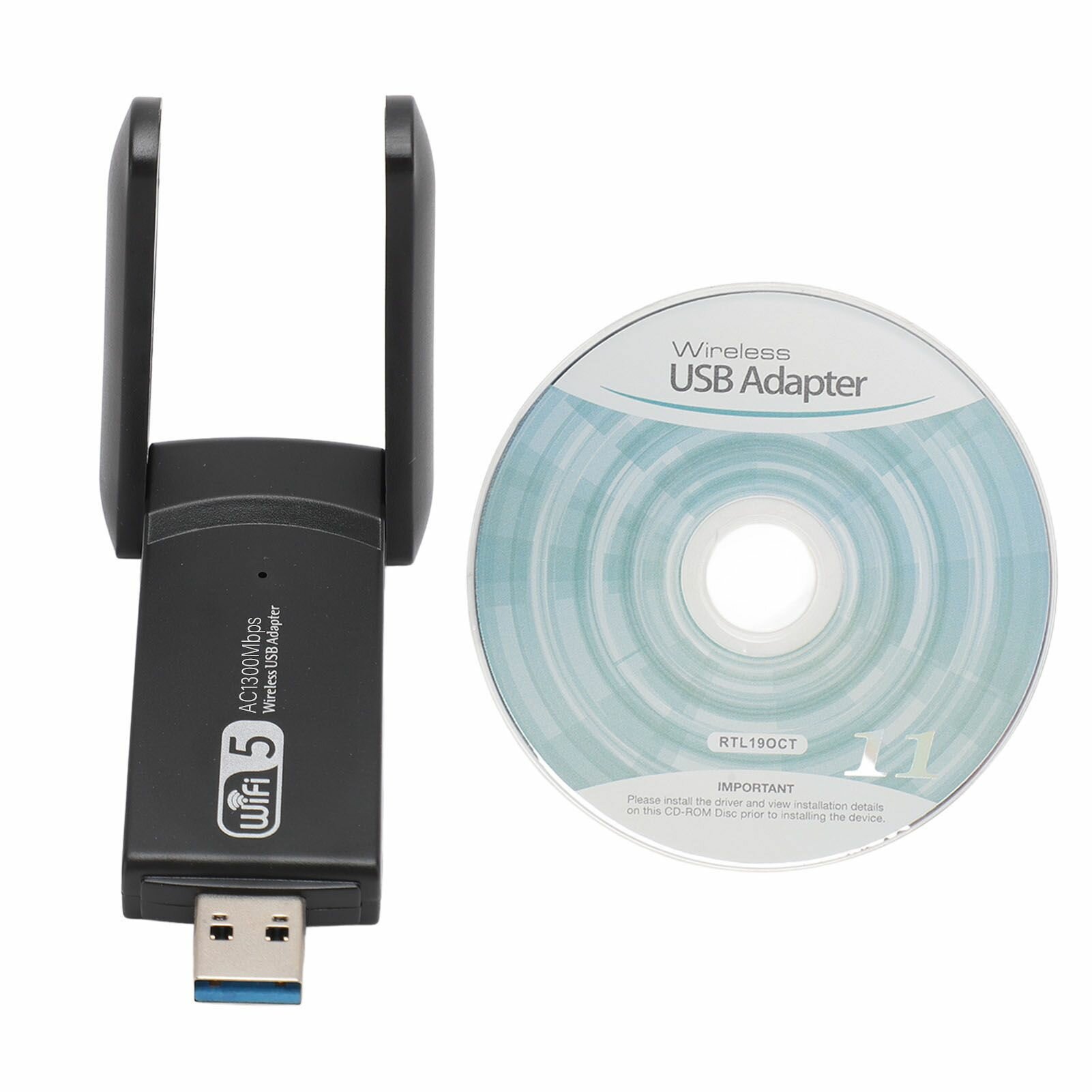 Адаптер Wi-Fi USB 3.0, двухдиапазонный, две антенны 5 дБи