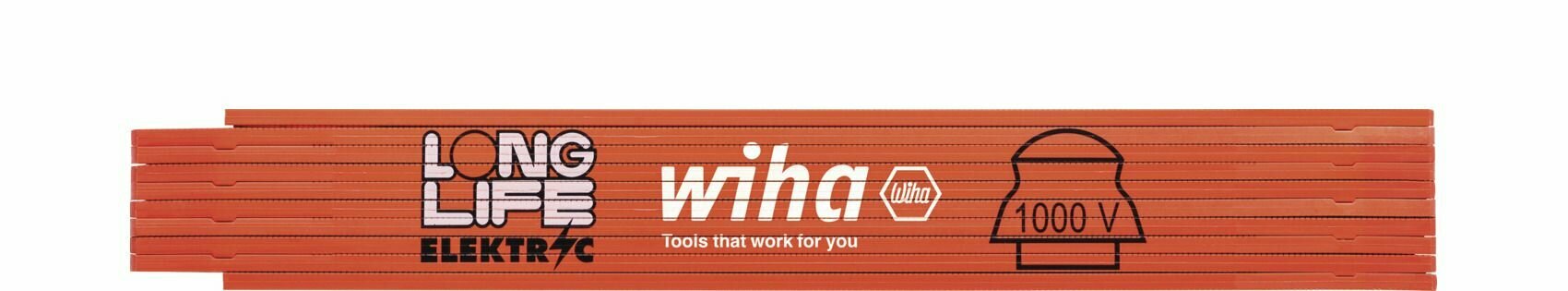 Метр складной, диэлектрический 2 м Longlife Electrician Wiha 42068