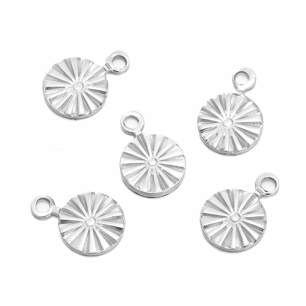 Кулон Подвеска нержавеющие стали, набор 50 шт, серебристые подвески для рукоделия DIY, фурнитура для ожерелий, браслетов и сережек, аксессуары для украшений