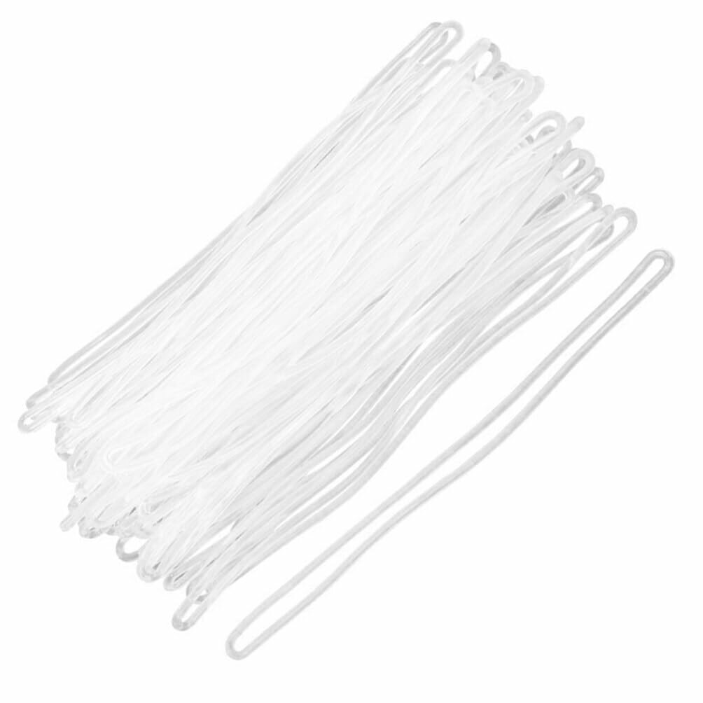 1 набор из 100 прозрачных пластиковых ремней из ПВХ для бирок и этикеток для карт и удостоверений личности, 6 дюймов