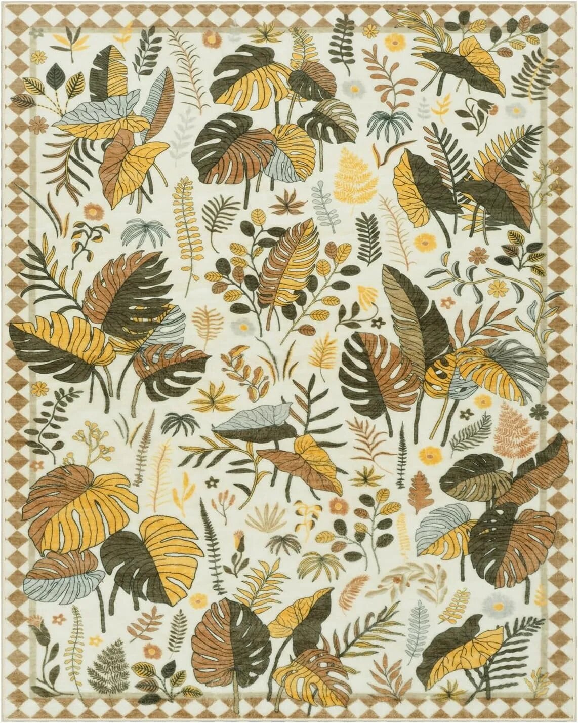 Ковёр из полиэстера с тропическими листьями для гостиной 180x250cm, HCD3349-YZ