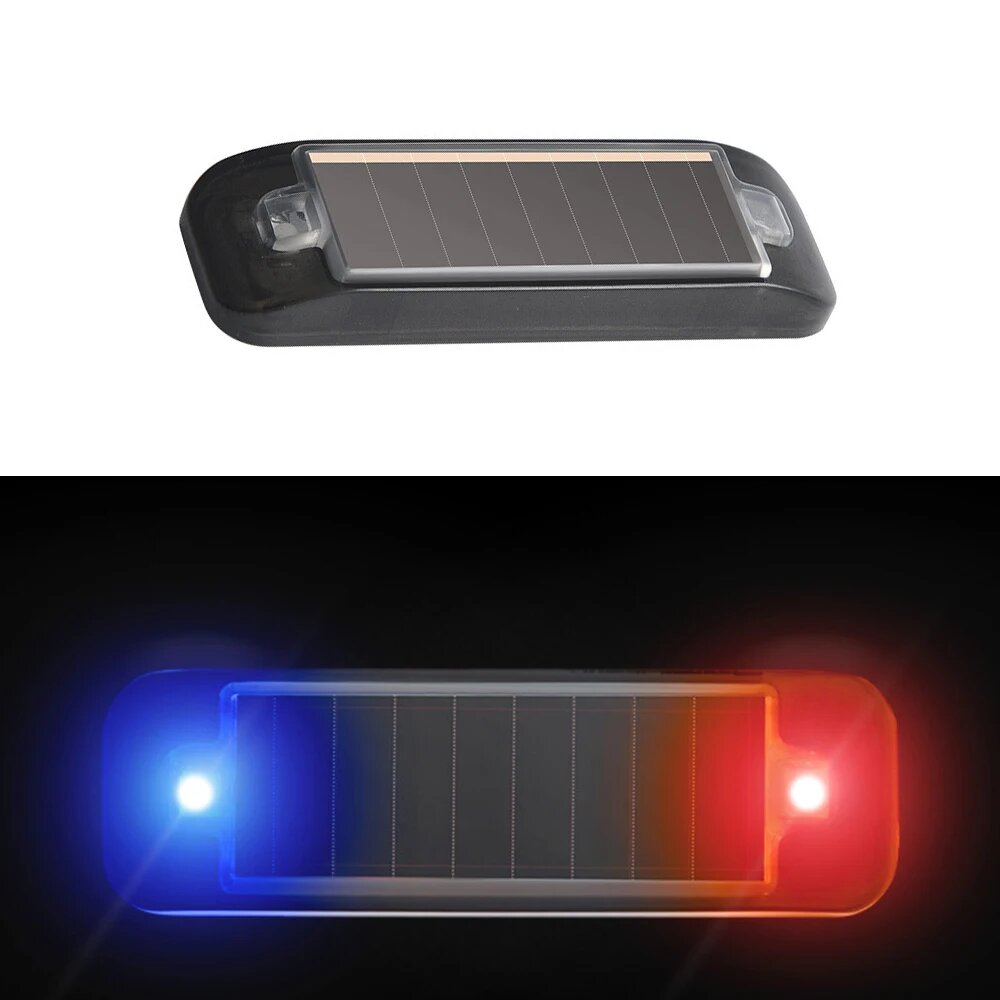 Солнечный светодиодный предупредительный светильник Red & Blue
