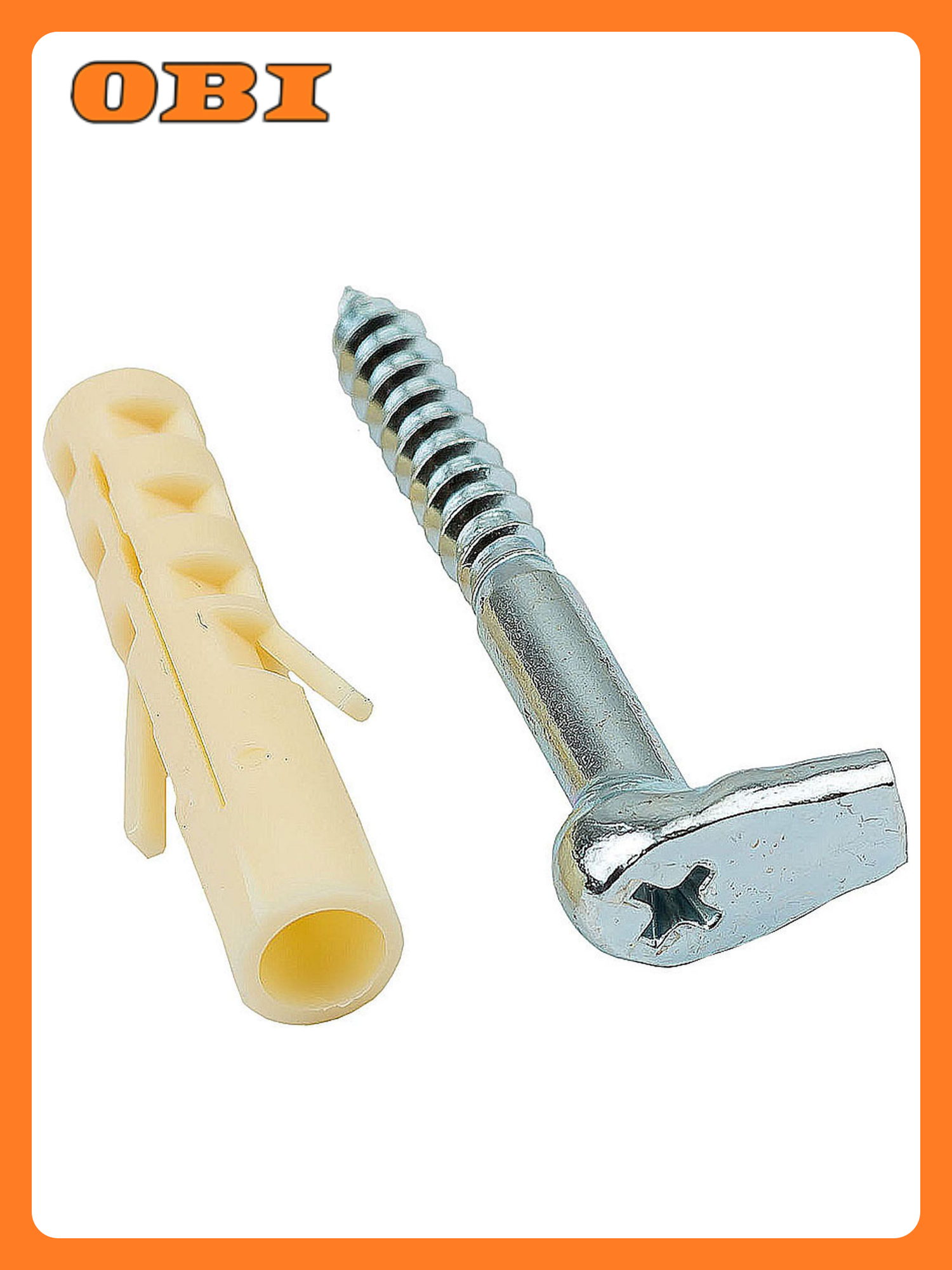 Крюк-шуруп L-образный 5х50 прямой шлиц оцинкованный под крест. 2шт