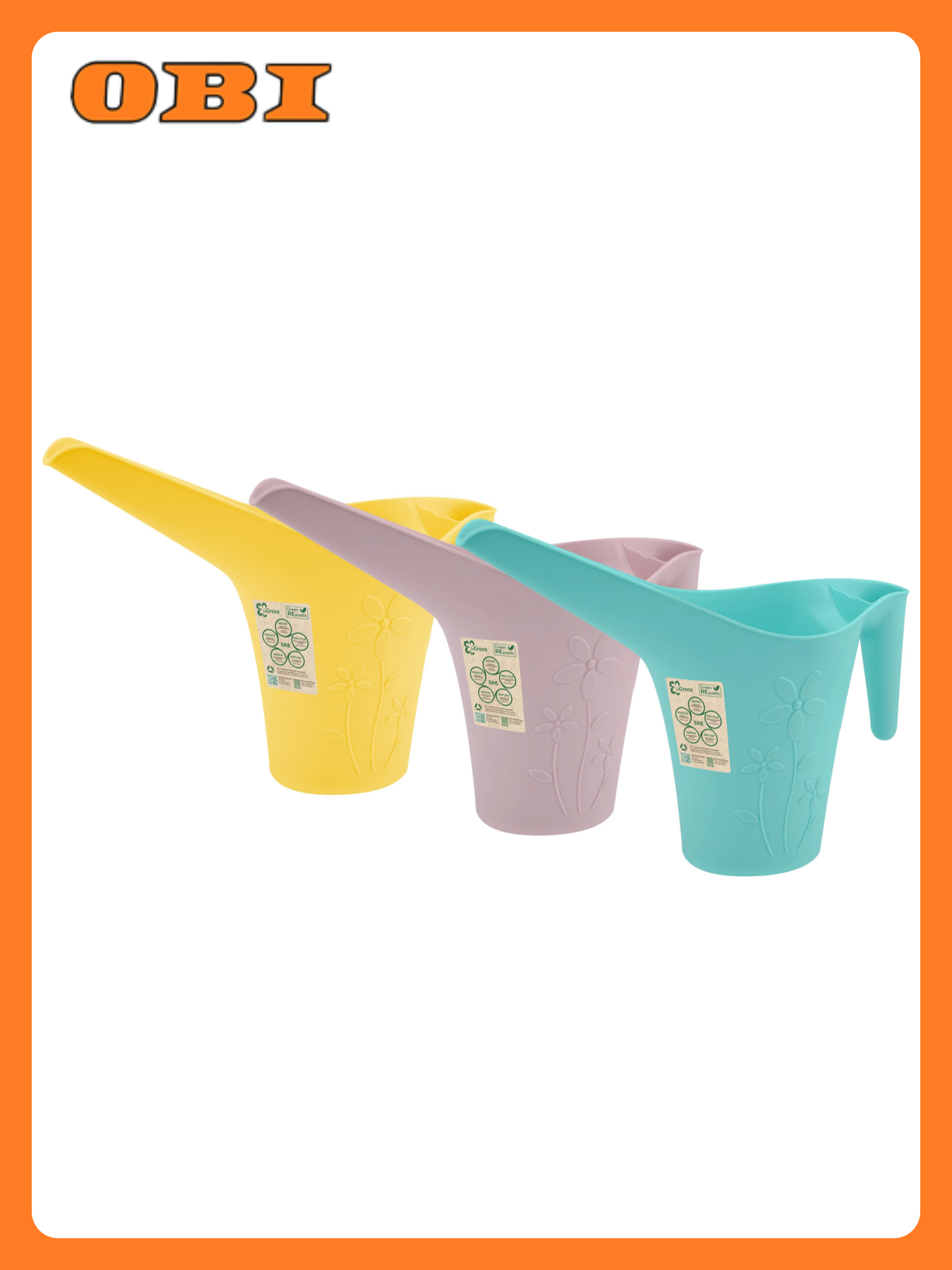 Лейка для комнатных растений InGreen for Green Republic 1,7 л микс