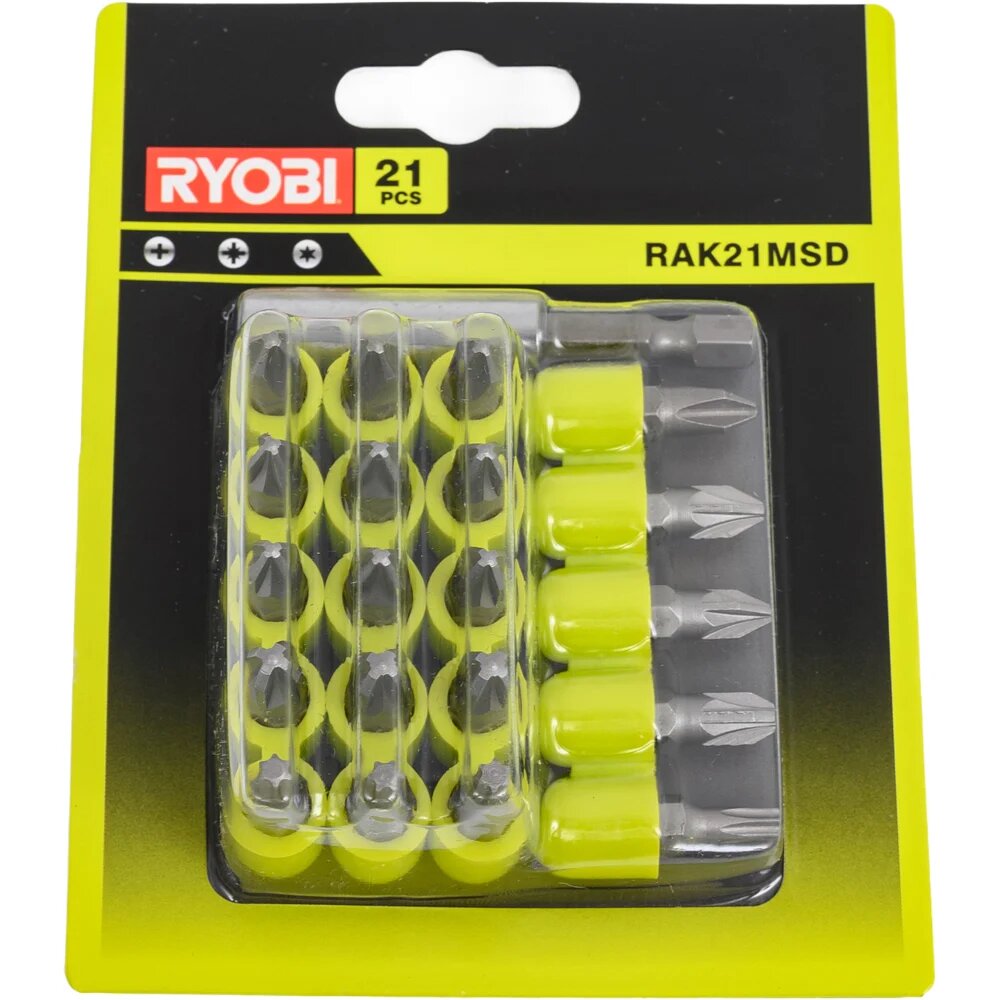Набор бит Ryobi RAK21MSD 5132003304 – стальной набор односторонних битовых головок, включающий