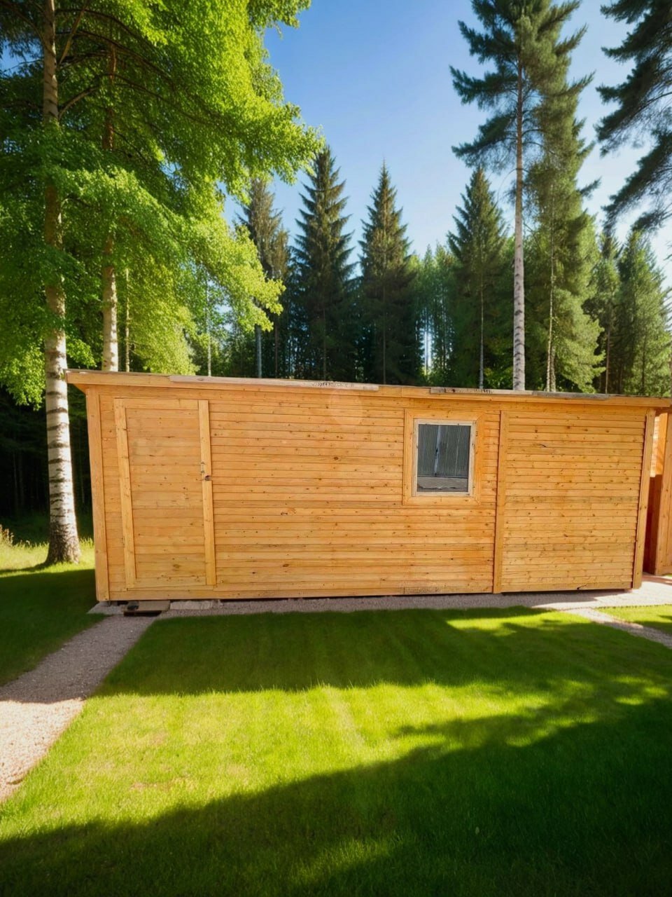 Бытовка утеплённая 6×2,3 м | Вагонка + Оргалит, Электрика