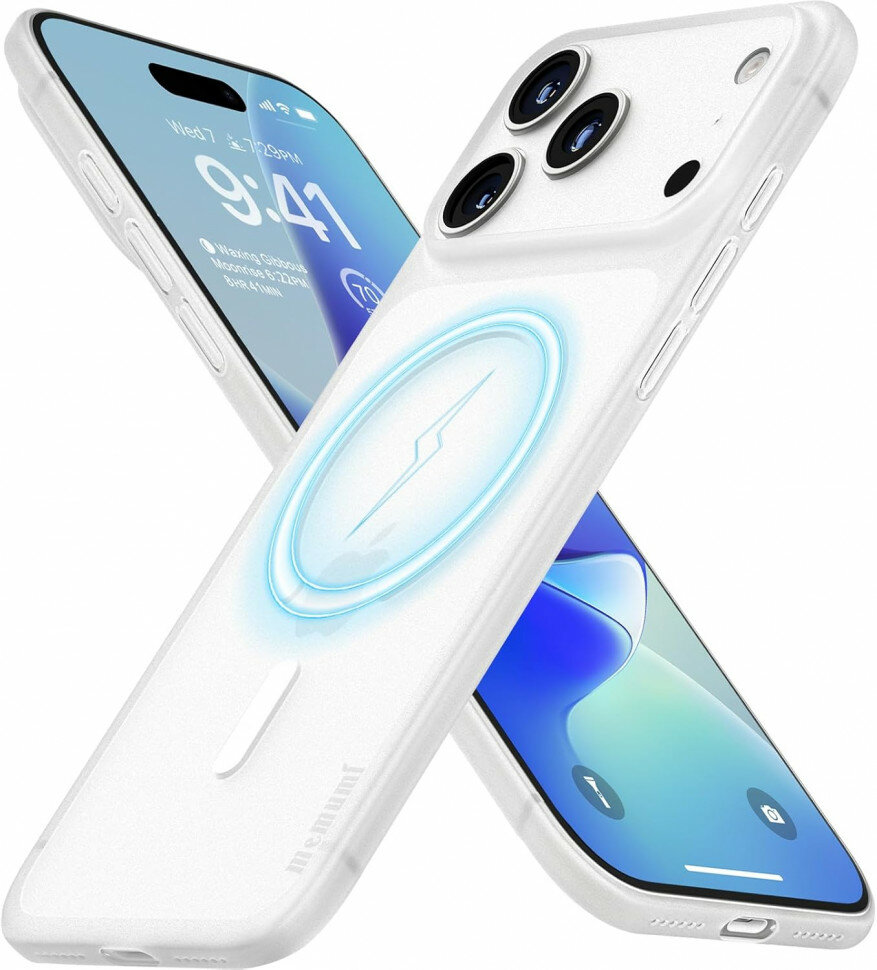Чехол Memumi Magnetic Ultra Thin Case для iPhone 17 Pro белый