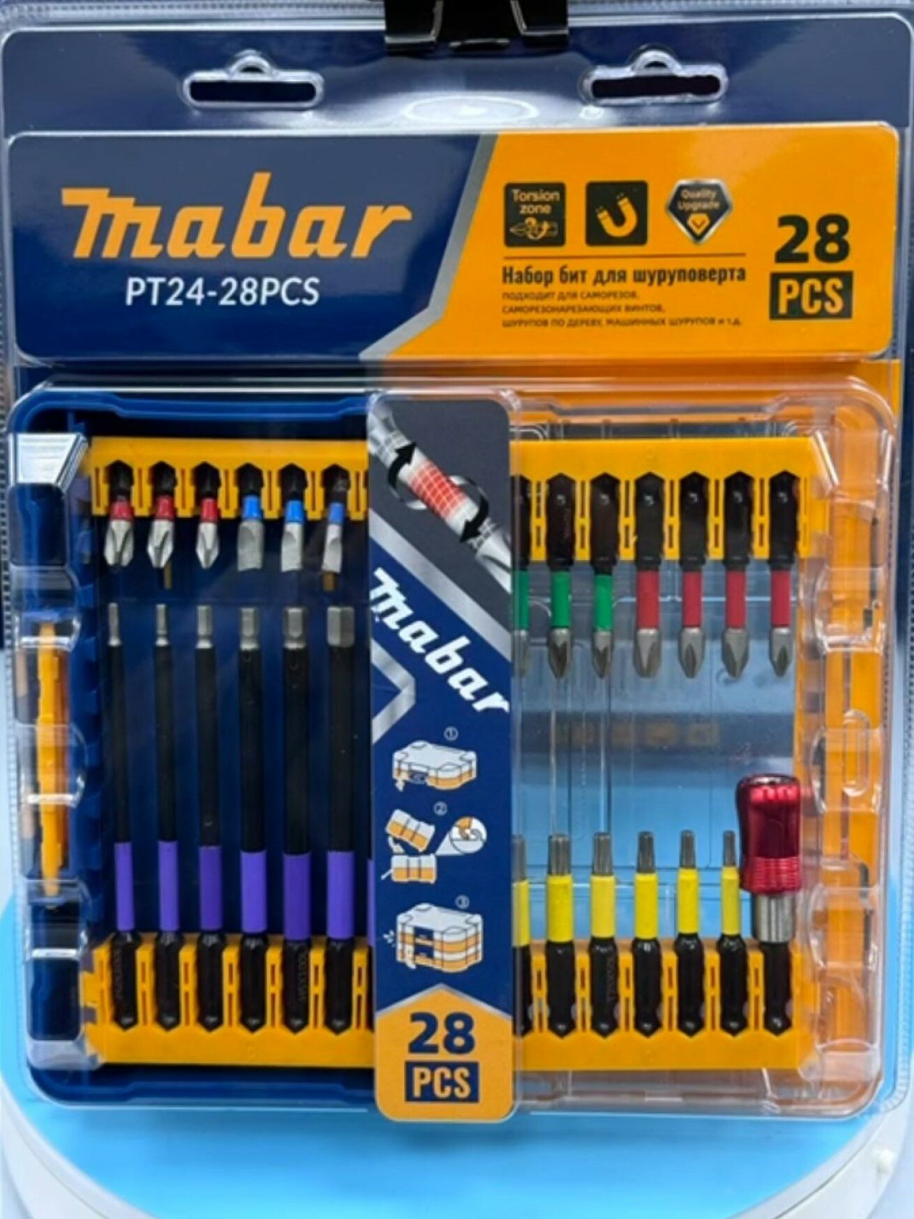 Mabar PT24-28PCS набор бит (насадок) для шуруповёрта, 28 предметов