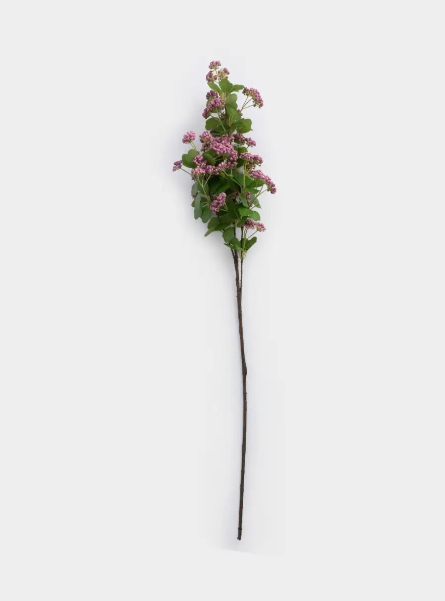 Ветка декоративная, 80 см, полиэтилен/металл, Розовый цветок, Interior spring
