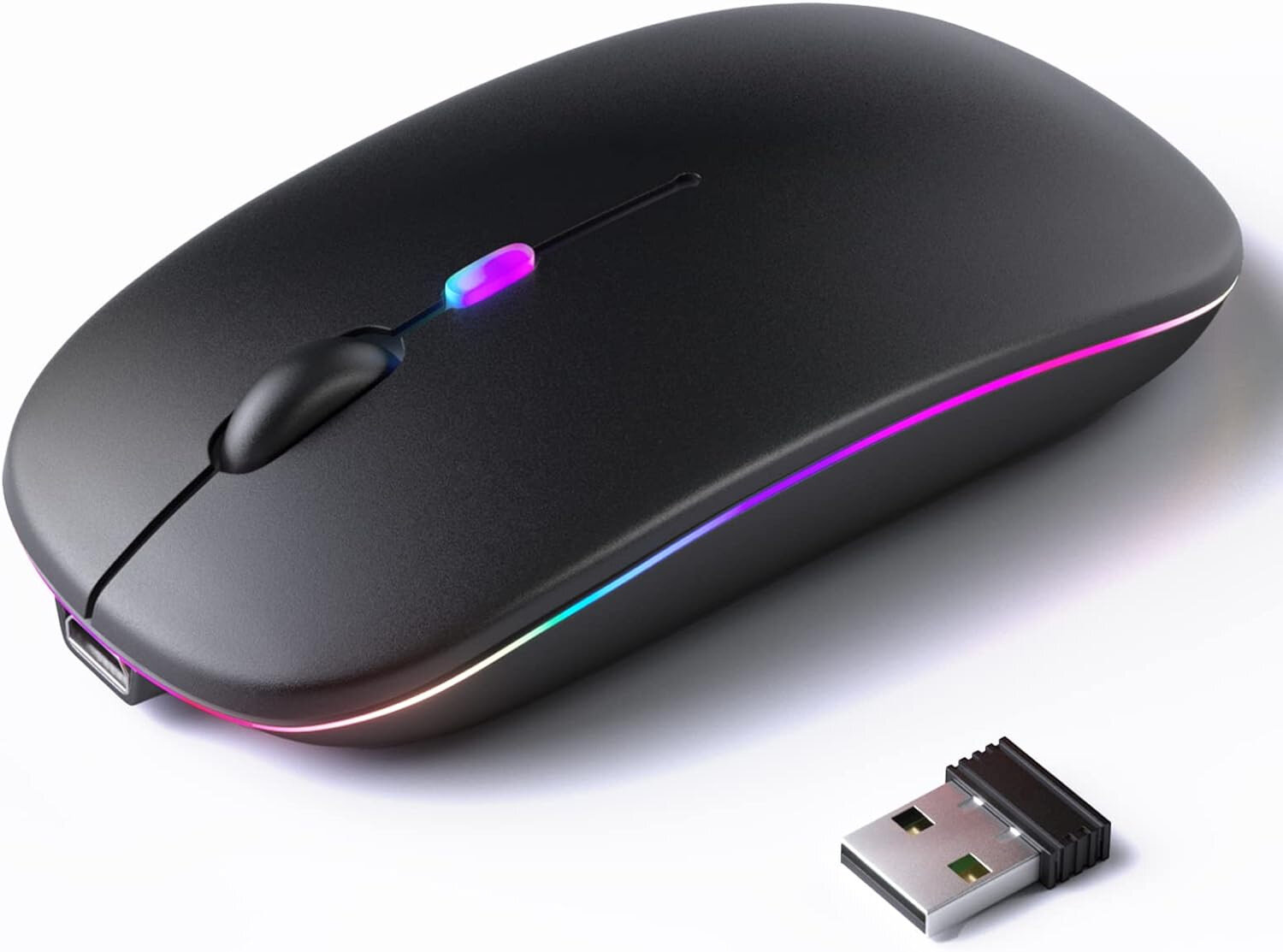 Мышь LZX M105 черная с RGB подсветкой