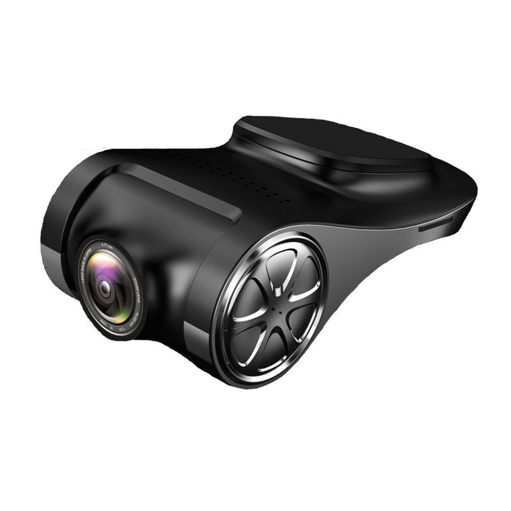 USB камера для салона автомобиля Mini видеорегистратор DVR панельная камера Android навигация ADAS помощник в вождении угол обзора 140° поддержка ночного видения циклическая запись 5 языков черный цвет алюминиевый сплав стекло 720P F 2.0 5V 1A AVI