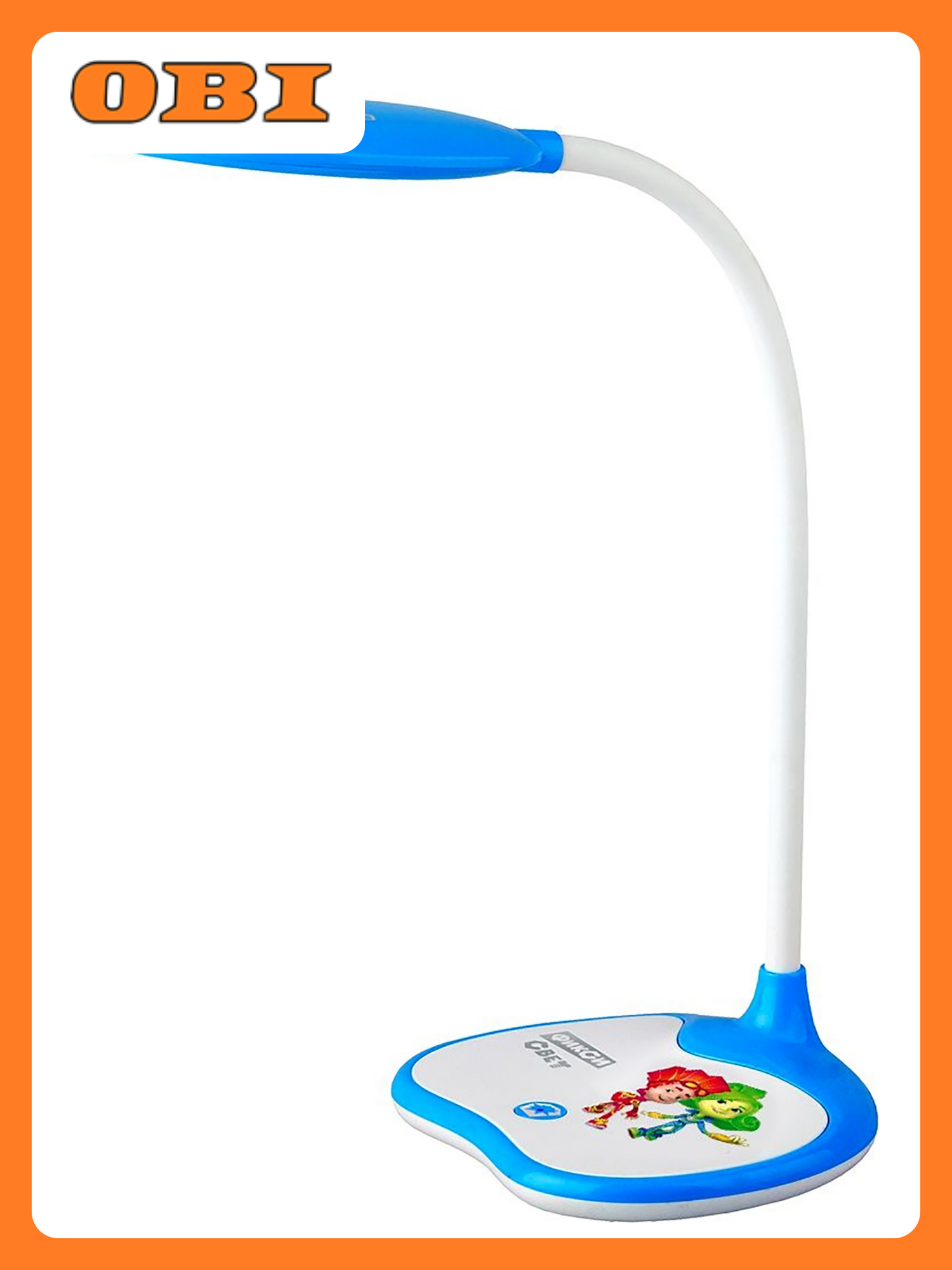 Настольная лампа для рабочего стола ЭРА NLED-433 6 Вт голубая