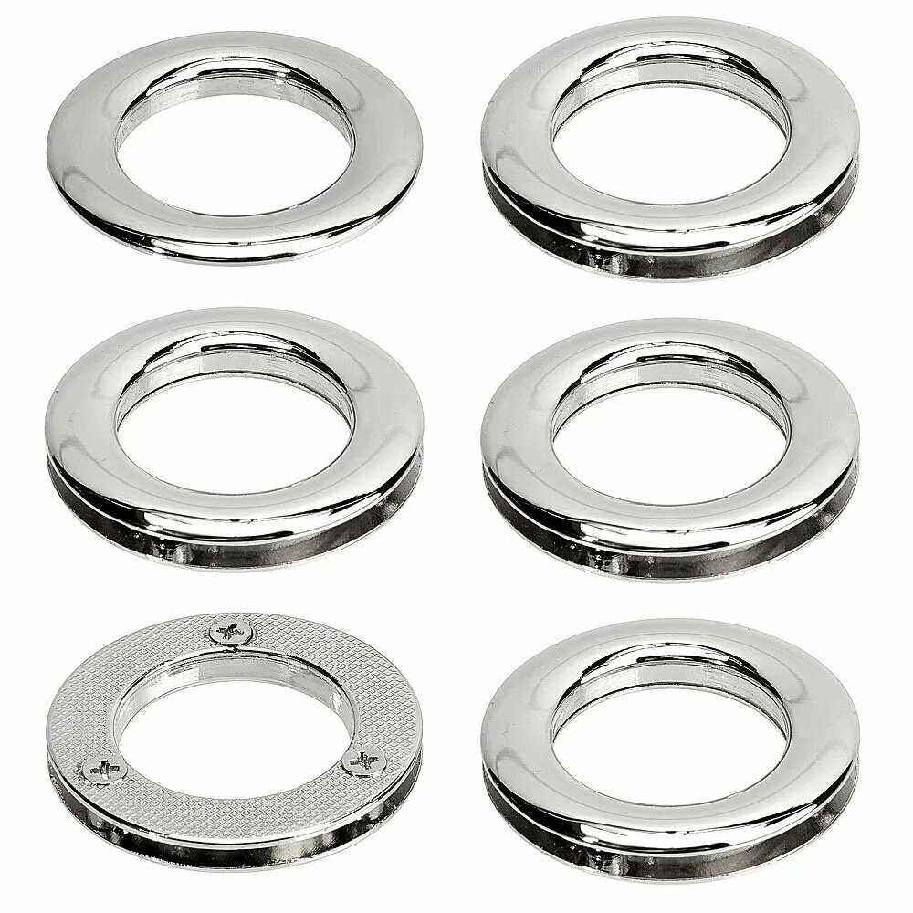 1 коробка 4 шт. люверсов 1 дюйм/25,5 мм, литые петли, застежки-кнопки, соединительная ручка, серебряные кольца, ввинчивающаяся круглая фурнитура