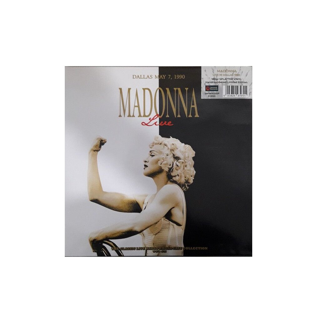 Виниловая пластинка Madonna - Live In Dallas May 7, 1990 Limited Edition, Numbered, Splatter (черно-белые брызги) (2 LP)