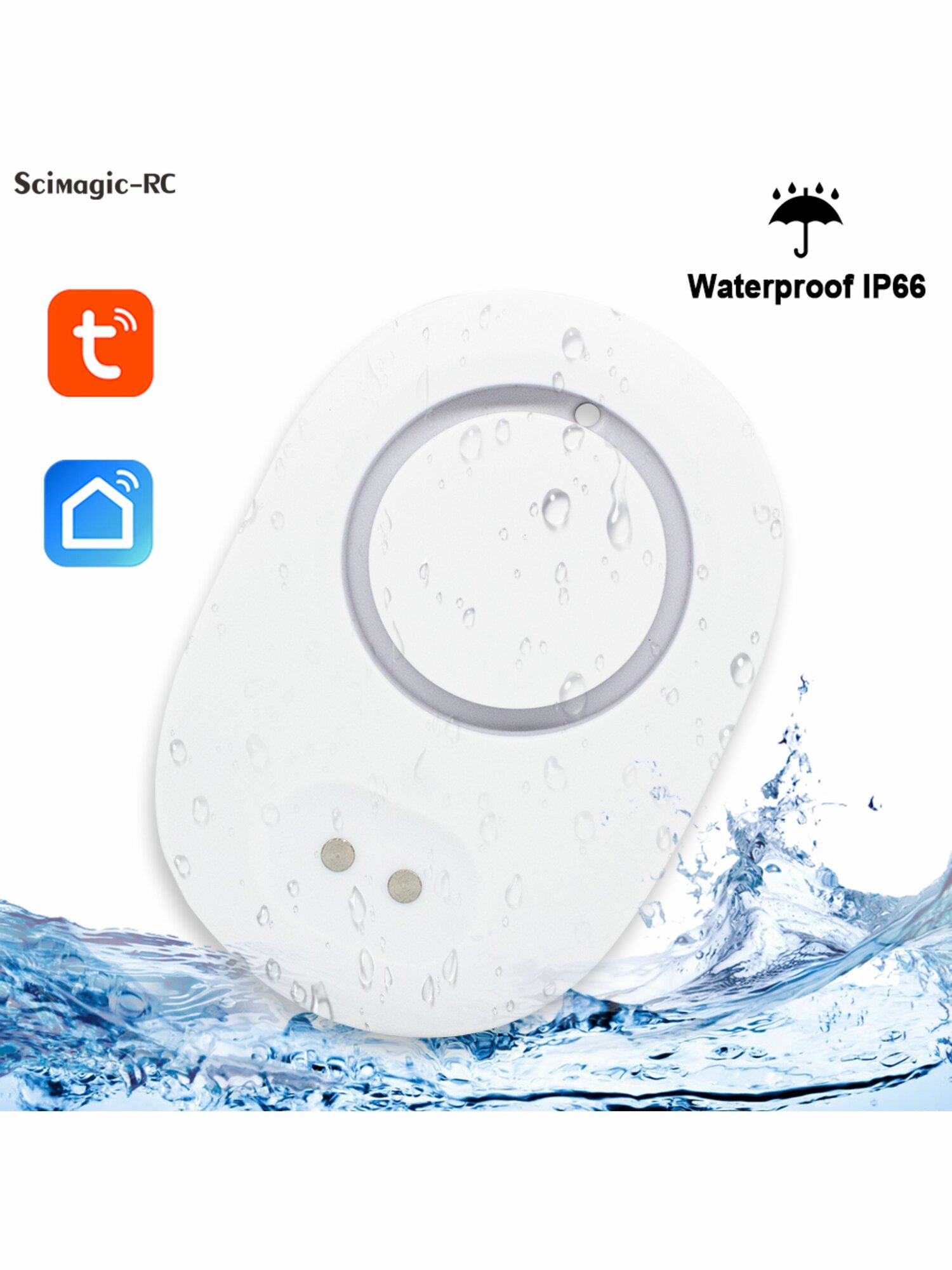 Умный датчик протечки воды Tuya, датчик утечки воды