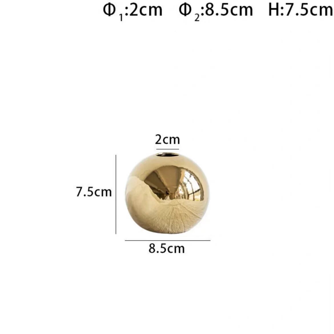 Керамическая ваза Modison в европейском стиле, позолоченная, круглая, для декора дома и свадебных торжеств Золотая Труба