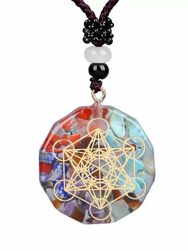 Амулет Куб Архангела Метатрона из оргонита