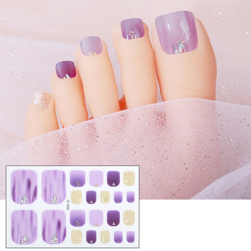 Водонепроницаемые Обертывания Для ногтей на ногах, 3D Стразы, Наклейки Для ногтей на ногах, Наклейки для ногтей на Ногах, Наклейки Для Ногтей на Ногах