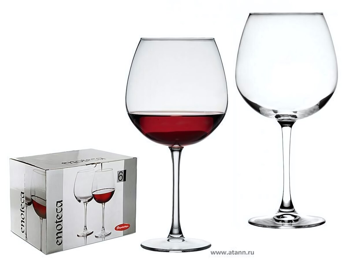 Набор фужеров для вина «Enoteca», 6 шт, 750 мл, стекло, классический дизайн, для уютных моментов
