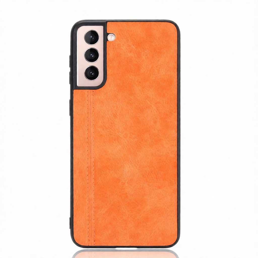 Чехол MyPads, для Samsung S21, силикон, оранжевый, износостойкий