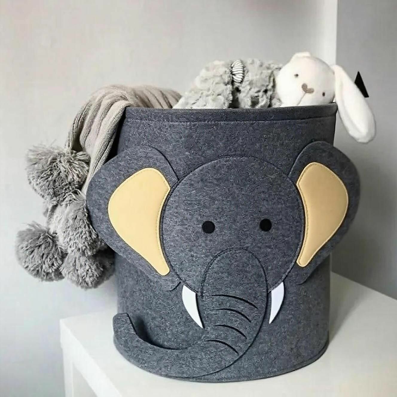 Детская корзина для хранения игрушек с крышкой