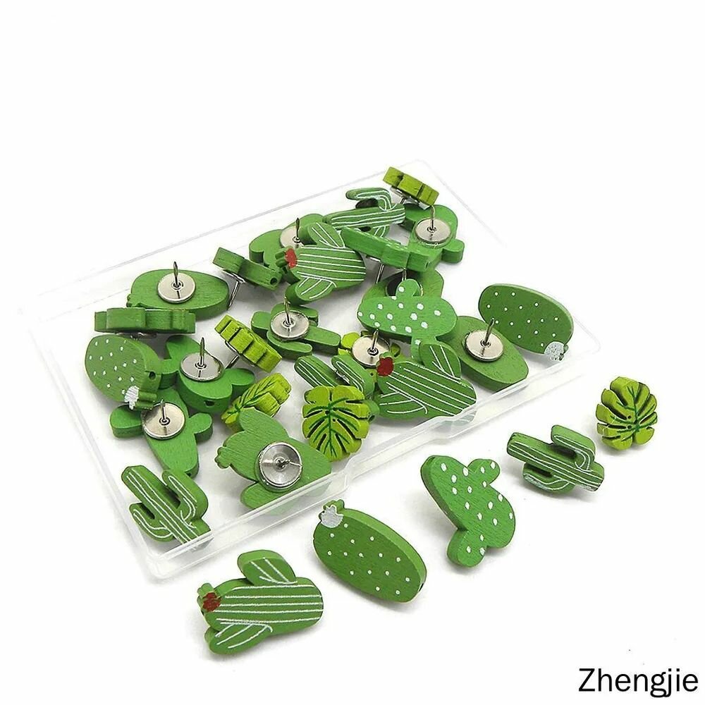 Деревянные кактусовые кнопки, креативная офисная пробковая доска с фиксированными I-образными гвоздями, настенные гвозди своими руками