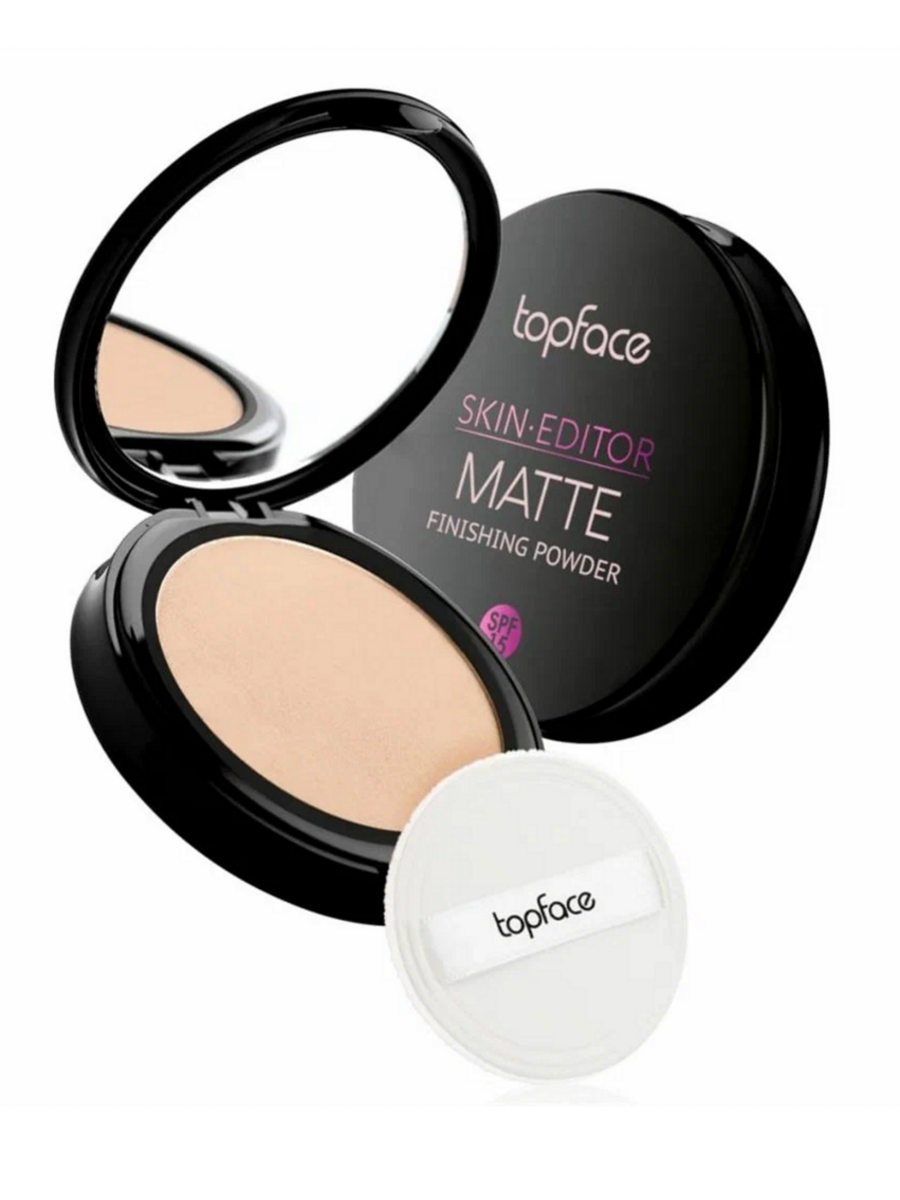 Пудра Topface Skin Editor Matte Finishing Powder, Компактная матовая, 009