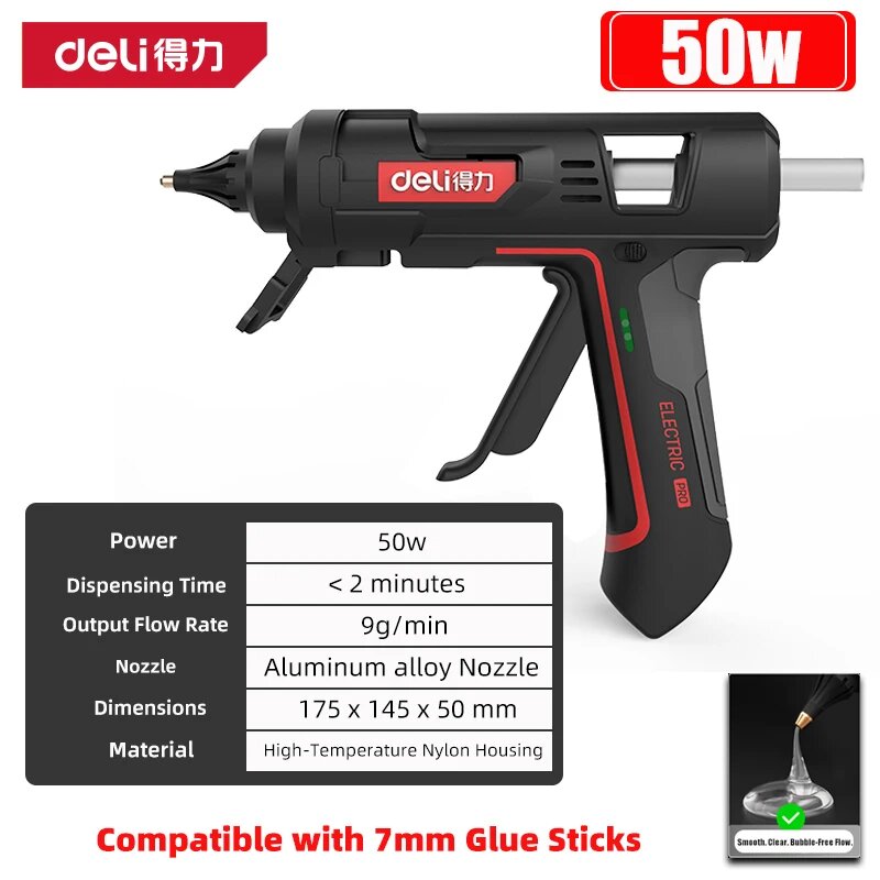DELI 50W Термоклеевой пистолет, DL407050, ЕС