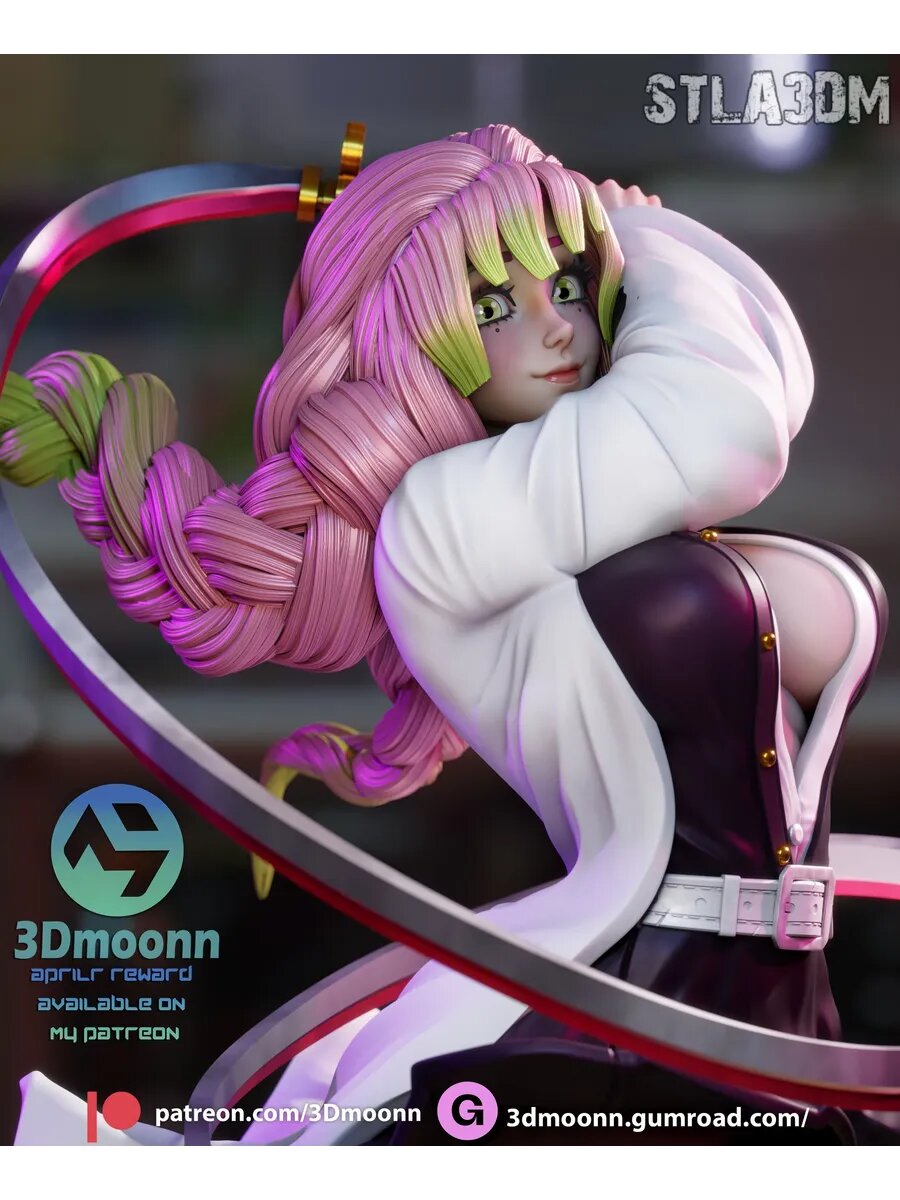 Коллекционная фигурка Mitsuri Kanroji под покраску 20 см