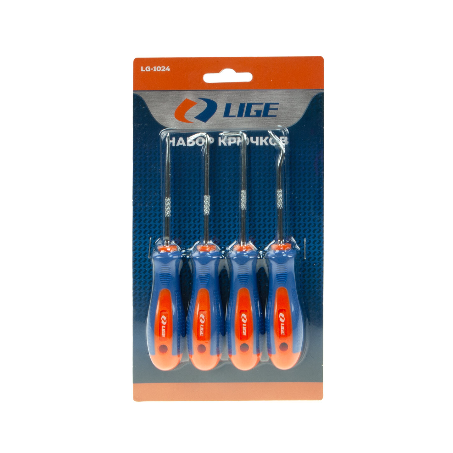 Набор крючков 4 пр, (45 ,90 ,135 ,180 ) LG-1024 LIGE