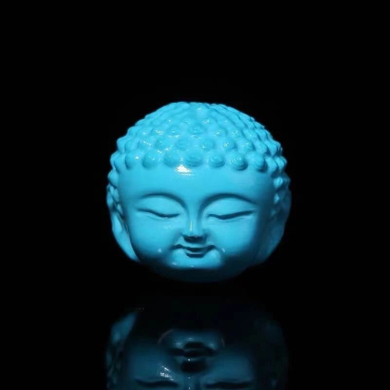 Хрустальные бусины с головой Будды браслет Вэньван Синий