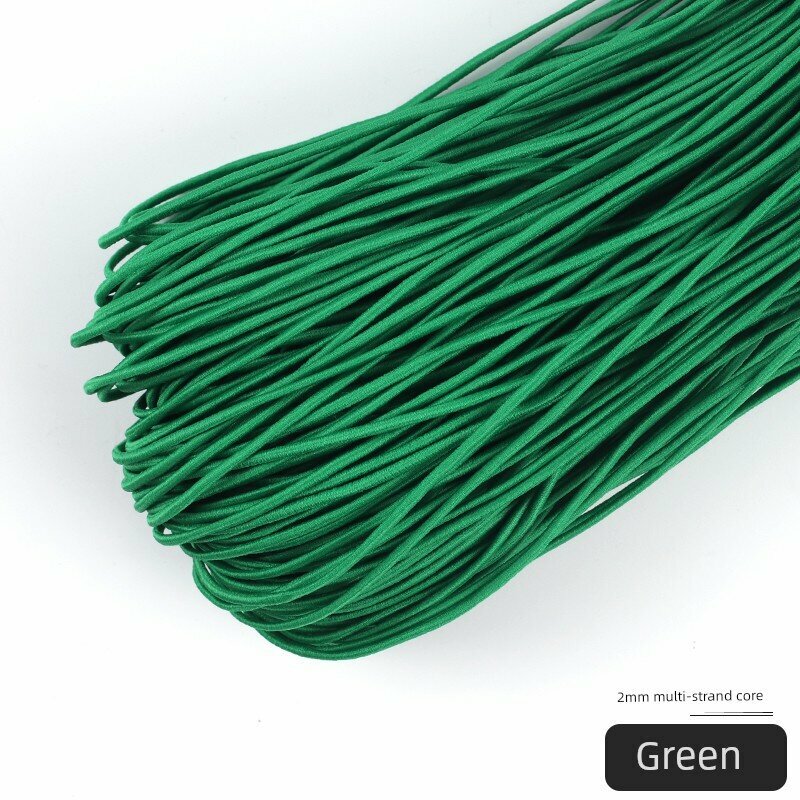 2 мм красочная эластичная круглая эластичная лента повязка на голову резинка DIY аксессуары для одежды тонкая резиновая