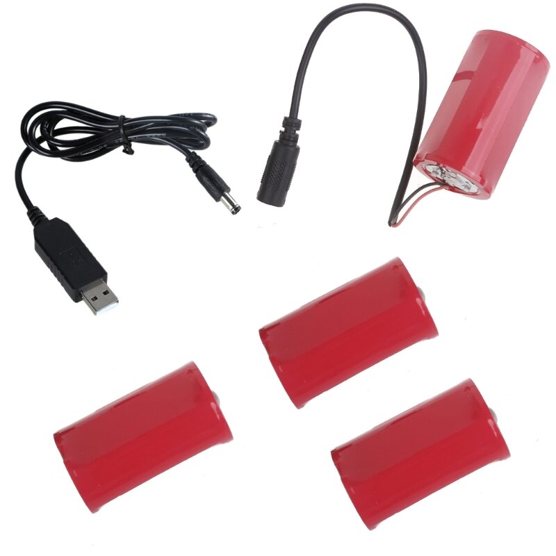 USB-адаптер для замены батареек LR20 D на 6 В, адаптер питания для настольных ламп, инструментов и беспроводной электроники.