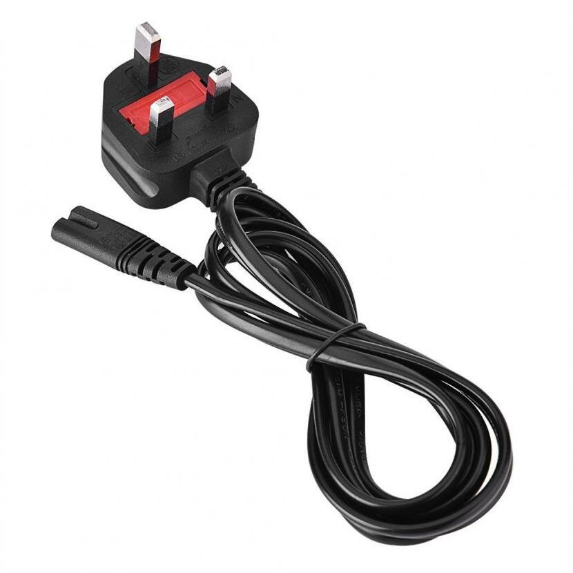 5,9 футов 3-контактный 3-контактный штекер UK для кабеля питания переменного тока в форме восьмерки, кабели Di tal Cable