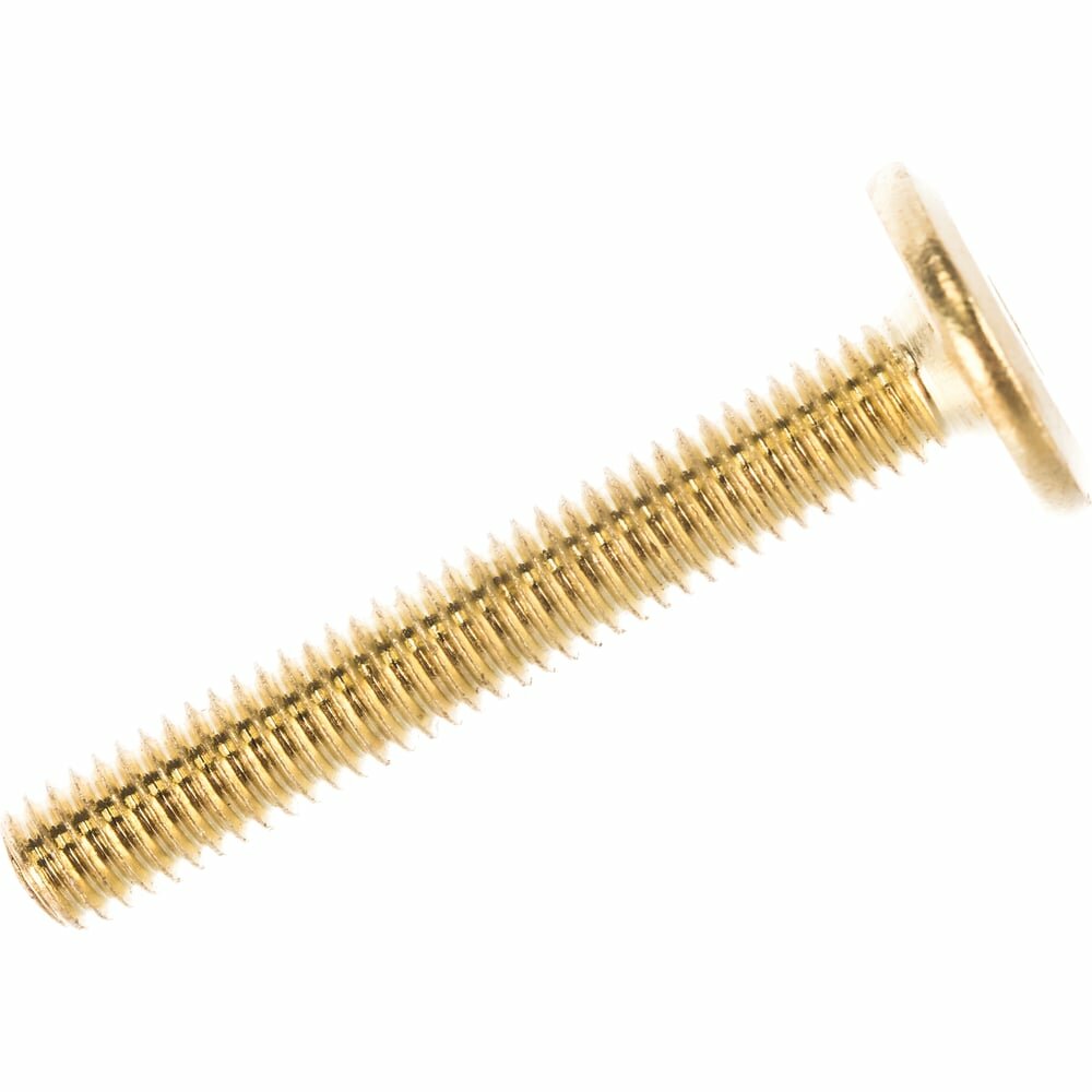 Мебельный винт с плоской головкой европартнер латунир. М6х40 20шт. 6 2112 4