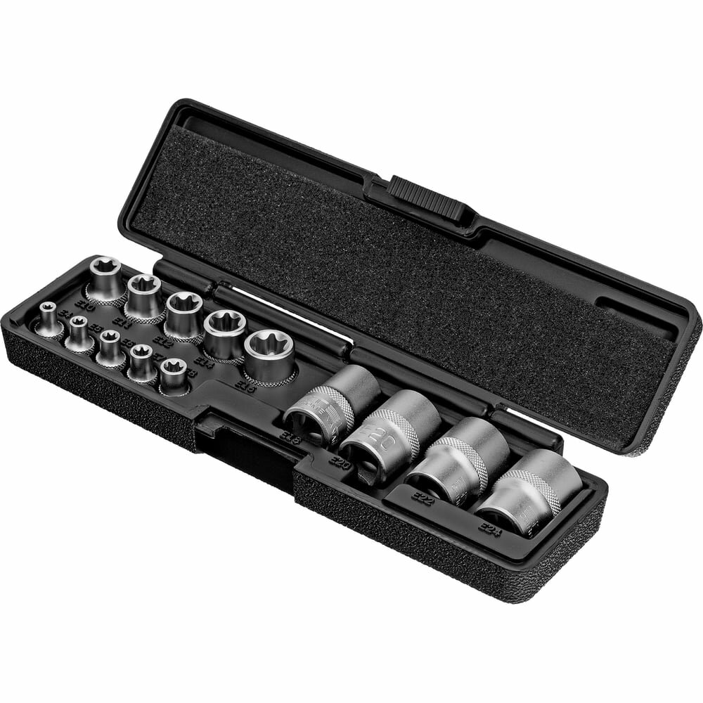 Набор головок внутренний TORX, 14 предметов, 1/4", 3/8", 1/2" STELS 13675