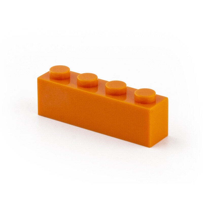 Совместимые с LEGO 1x4 высокие кирпичные блоки 100г приблизительно 63 шт. Оранжевый для детей обучающая игрушка