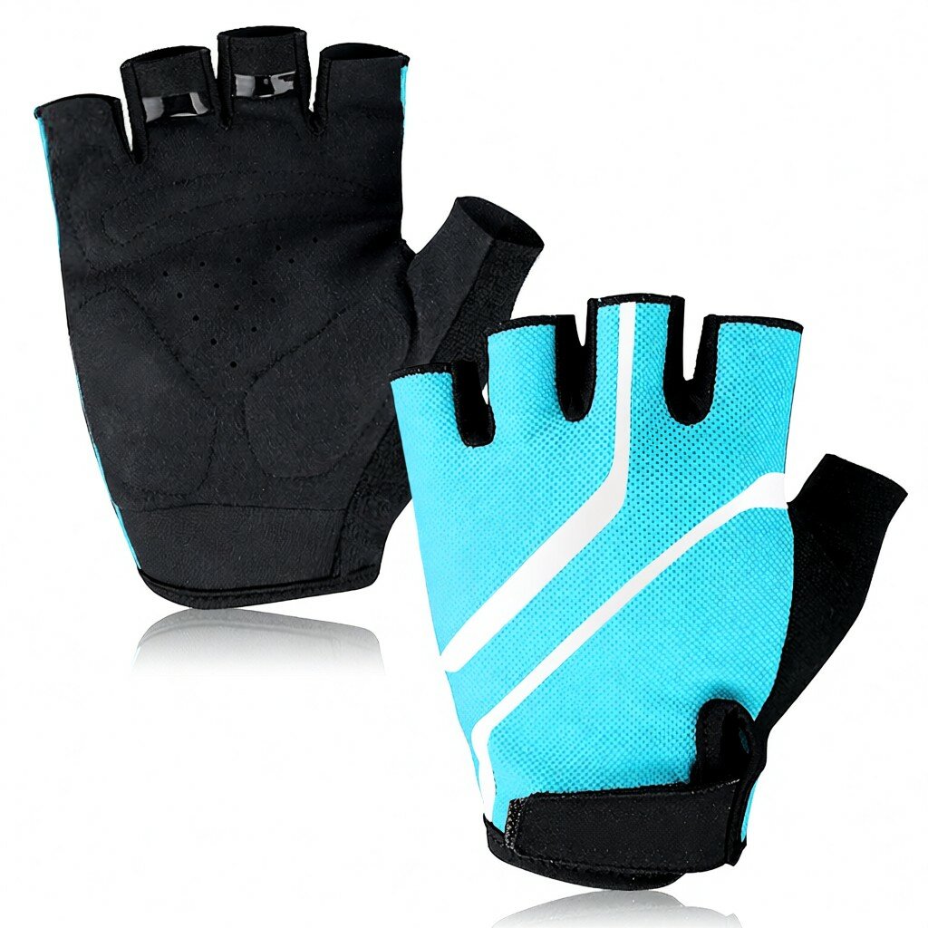 Перчатки для велосипеда полус пальчатые MTB Sport Bike Anti-skid короткие пальцы для поднятия веса летние наружные дышащие фитнес спортивные износостойкие для женщин и мужчин с силиконовой подкладкой экипировка для езды на велосипеде Черный Синий Красный