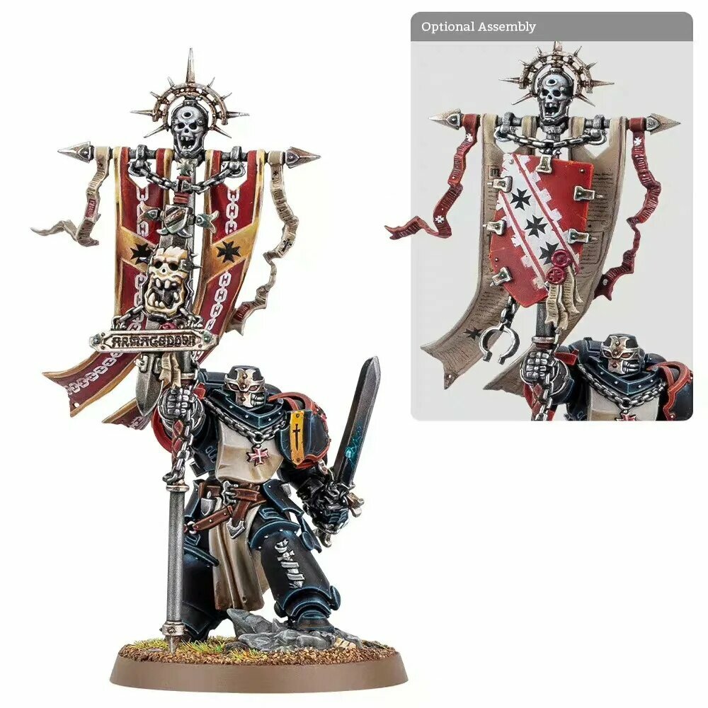 Фигура "Древний Крестового Похода" Черных Храмовников (Смола, Литье) / Black Templars Crusade Ancient (Resin, Cast)