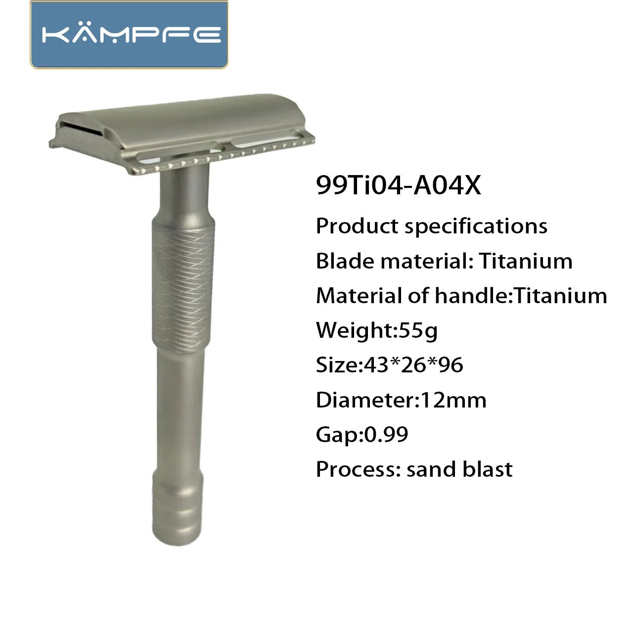 Бритва KAMPFE Manual Safety Titanium 99Ti04-A04X