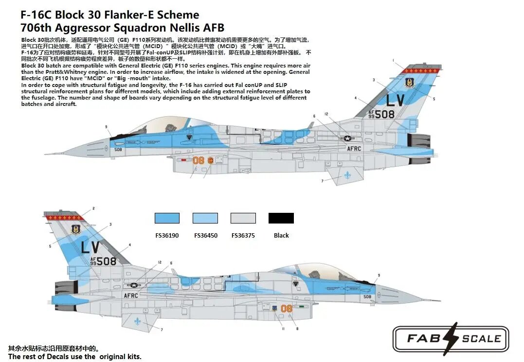 Модель самолёта F-16C Block30 FAB FD48048 1/48
